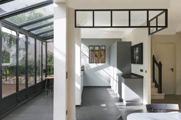 Bow windows - Véranda Turpin-Longueville - en acier et fer forgé